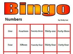 Numbers Bingo in Words (with Powerpoint Calling) | Teaching Resources