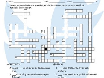 Internet Sites Spanish 4 Worksheet-2 Game-1 Exam Bundle | Teaching ...