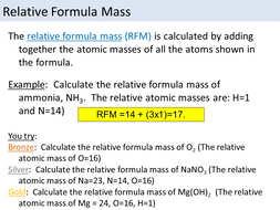 Relative Formula Mass and Balancing Equations Edexcel 9-1 | Teaching ...