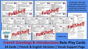 French Greetings Activity Role Play | Teaching Resources