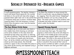 Social Distance Ice-Breaker Games | Teaching Resources