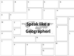 Speak like a Geographer | Teaching Resources