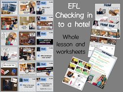 Checking into a Hotel: role play and whole lesson with worksheets EFL ...