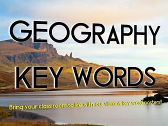 Geography Key Words 2021 - 100 POSTERS - Teach Me Geography | Teaching ...