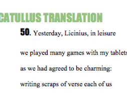 Catullus Love Poems translation - Selection | Teaching Resources
