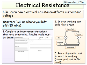 KS3 Electricity unit | Teaching Resources