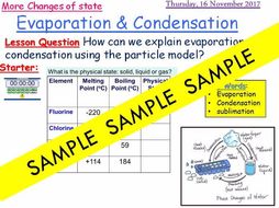 evaporation and condensation Activate 5.1.5 KS3 lesson 2017 | Teaching ...