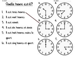 Time in French | Teaching Resources