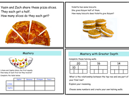 Sharing in Halves and Quarters questions (pptx) | Teaching Resources