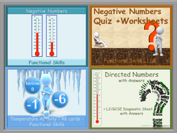 BUNDLE - Negative Numbers | Teaching Resources