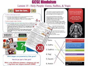 GCSE Hinduism (PART 2) - 10 Full Lessons: Lesson Plans, Worksheets ...