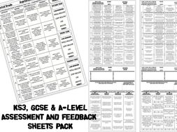 Complete KS3, GCSE & A-LEVEL ART ASSESSMENT/MARKING/FEEDBACK Pack | Teaching Resources