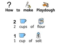 Visual playdough recipe | Teaching Resources