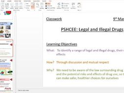 PSHE: Drugs Education: Legal and Illegal Drugs | Teaching Resources