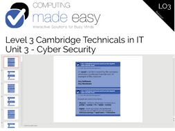 Cambridge Technicals IT Level 3 - Unit 3 LO3 Revision Cards | Teaching Resources