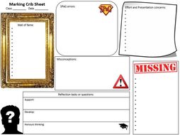 Marking crib sheet | Teaching Resources