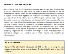 "Little Boy Crying" Mervyn Morris - Poem Analysis | Teaching Resources