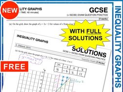 GCSE 9-1 Exam Question Practice (Inequality Graphs) by Maths4Everyone ...