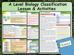 A Level Biology Biology Classification Systems Lesson & Activities ...