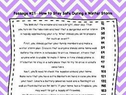 5th Grade Fluency Passages with Comprehension Questions Set #1-30 ...