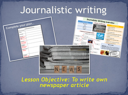 English- Writing a newspaper article- Journalistic Writing KS2 by ...
