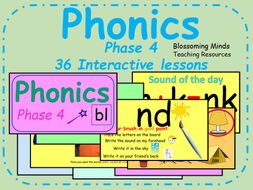 Phonics phase 4 - 36 interactive lessons | Teaching Resources