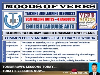 MOODS OF VERBS: TEACHING AND LEARNING RESOURCES | Teaching Resources