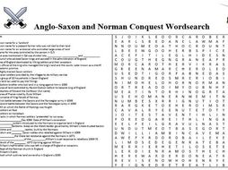 Anglo-Saxon and Norman Quiz Wordsearch | Teaching Resources