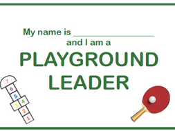 Playground Leaders | Teaching Resources