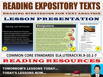 READING EXPOSITORY TEXTS BUNDLE | Teaching Resources