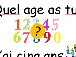 Quel âge as-tu? | Teaching Resources