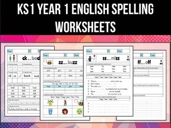 Key Stage 1 English Year 1 Phonics and Spelling Bundle | Teaching Resources