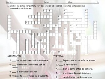 Imperative Verbs Spanish 4 Worksheet-2 Game-1 Exam Bundle | Teaching ...