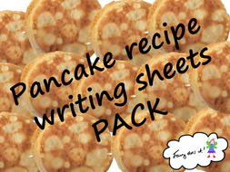 Pancake making - Recipe writing sheets PACK | Teaching Resources