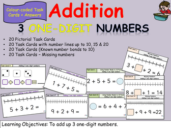 Addition: Adding 3 One-Digit Numbers, Presentations, Lesson Plans ...