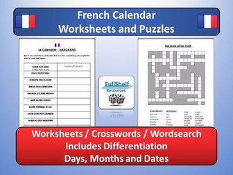 French Calendar BUNDLE (Days, Months, Dates) by FullShelf - Teaching ...