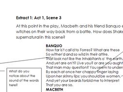 GCSE English Literature: Macbeth Extract Workbook | Teaching Resources