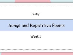 Year 2: Poetry - Songs and Repetitive Poems (Week 1 of 2) | Teaching ...