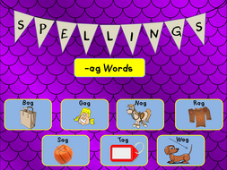 Spelling Activities for –ag Words Reception | Teaching Resources
