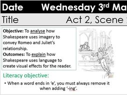 Romeo and Juliet KS3 GCSE Act 2 Scene 2 Romeo's Soliloquy | Teaching ...