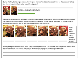 Geri's Game - Pixar Short Film Workbook - Scaffolded and Differentiated ...