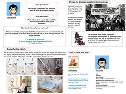 Customer profile. Inslusive design. NEA | Teaching Resources