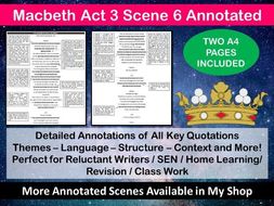 Macbeth Act 3 Scene 6 Annotated | Teaching Resources