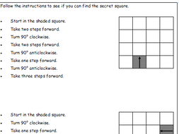 Rotation grids, KS2, clockwise and anticlockwise. | Teaching Resources