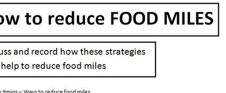 COVER/ INTERVIEW LESSON -Strategies to reduce food miles | Teaching ...