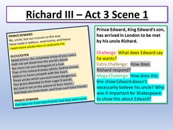 Richard III Act 3 Scene 1 | Teaching Resources