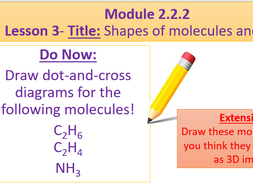 A Level Chemistry OCR A- Module 2.2.2- Lesson 3- Shapes of Molecules ...