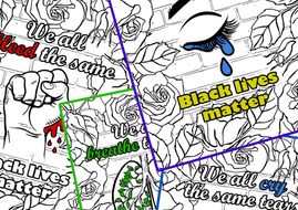3 Coloring pages with amazing messages supporting Black Lives Matter ...