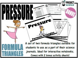 Pressure Formula Triangle | Teaching Resources
