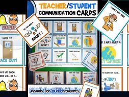 Teacher/Student Visual Communication Cards-8 Pages/96 Cards! | Teaching ...